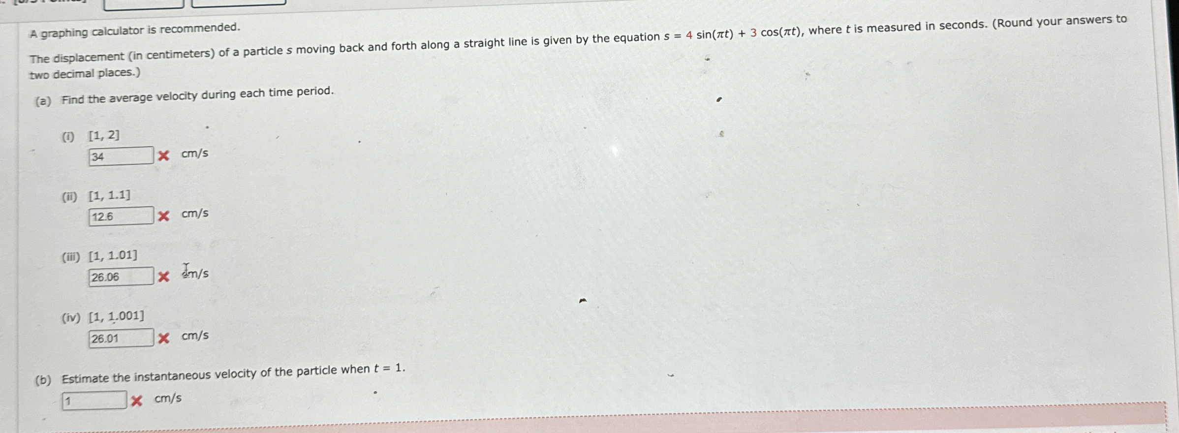 Solved A graphing calculator is recommended.two decimal | Chegg.com