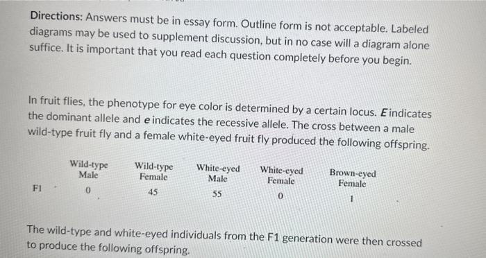 Solved Directions: Answers must be in essay form. Outline | Chegg.com