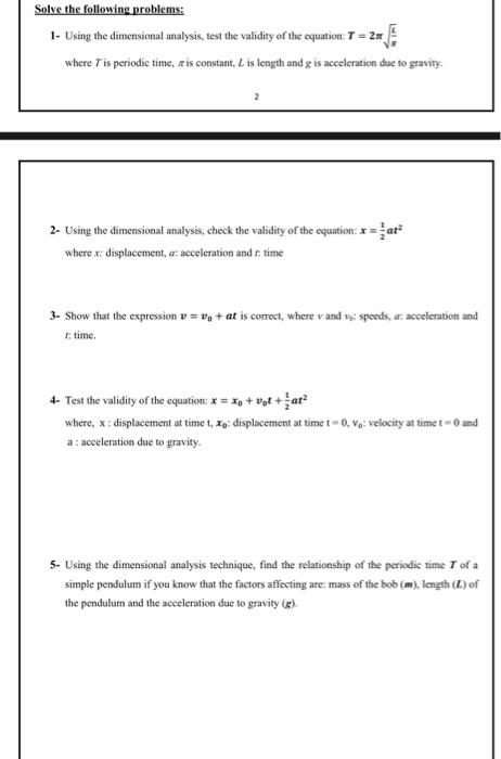 Solved Solve the following problems: 1- Using the | Chegg.com