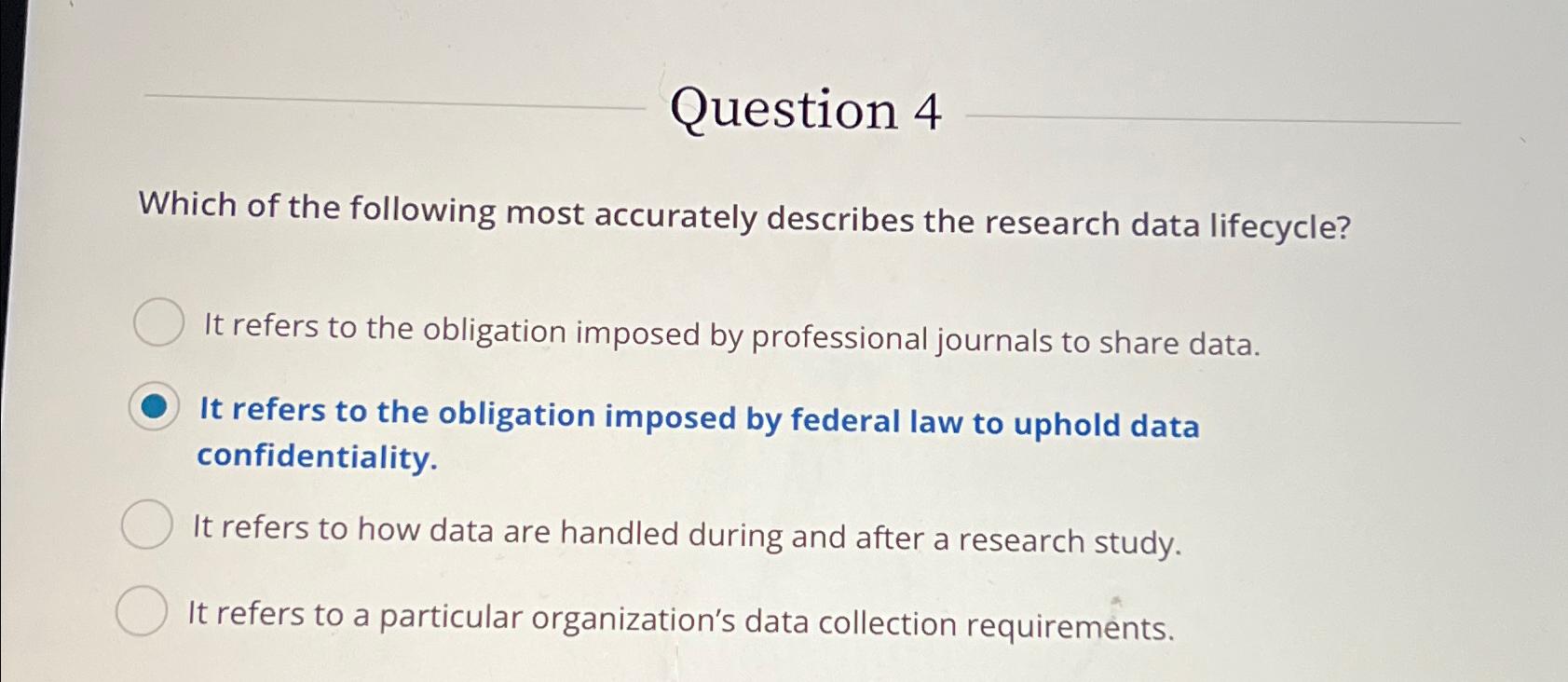 Solved Question 4Which of the following most accurately | Chegg.com