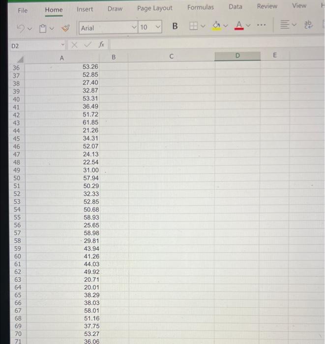File Home Insert Draw Page Layout Formulas Data | Chegg.com