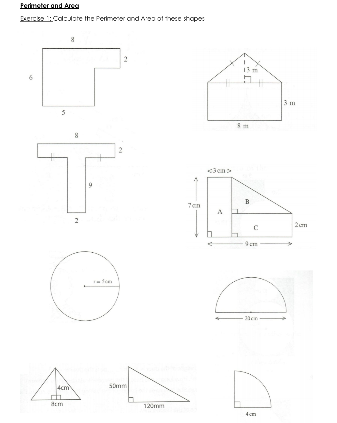 Perimeter and AreaExercise 1: Calculate the Perimeter | Chegg.com