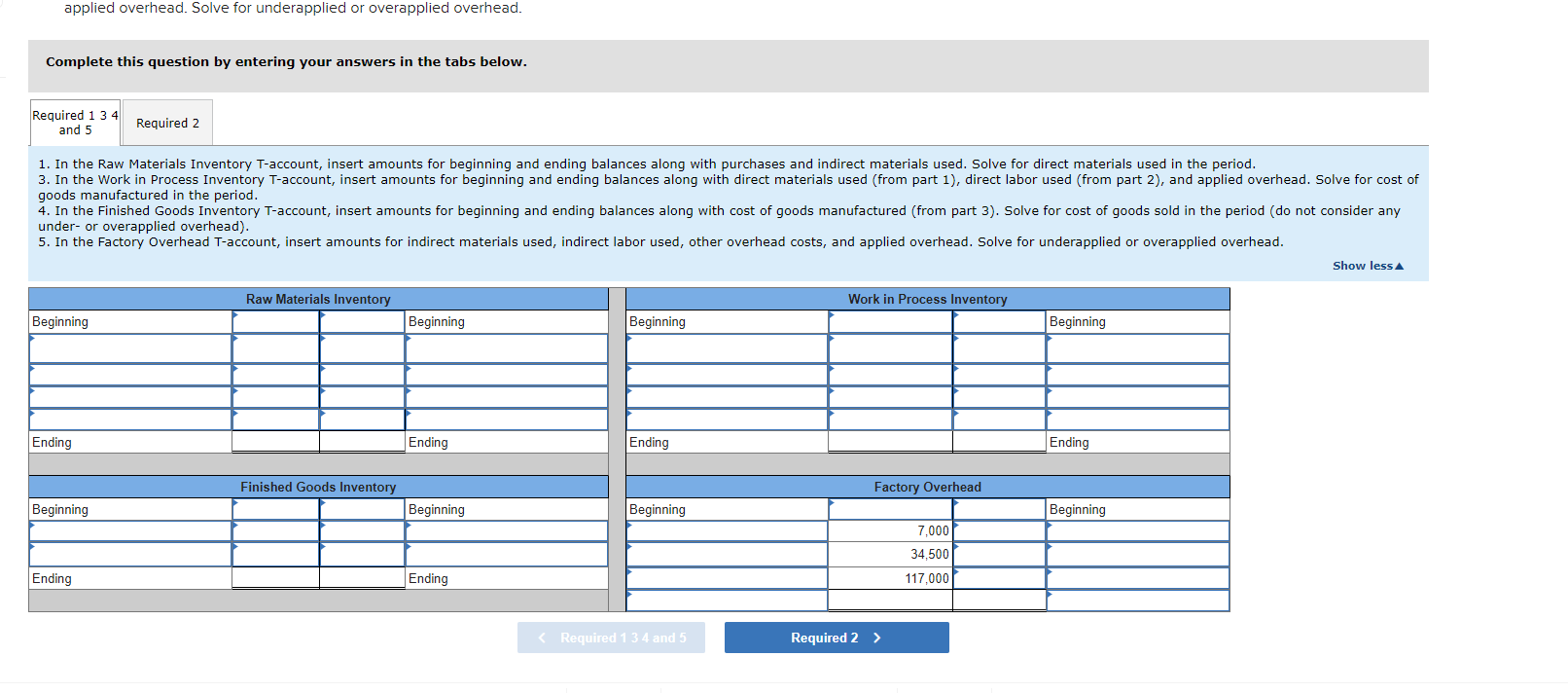 Solved applied overhead. Solve for underapplied or | Chegg.com