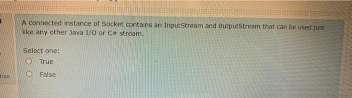Solved Public Socket accept () commonly used in Server | Chegg.com