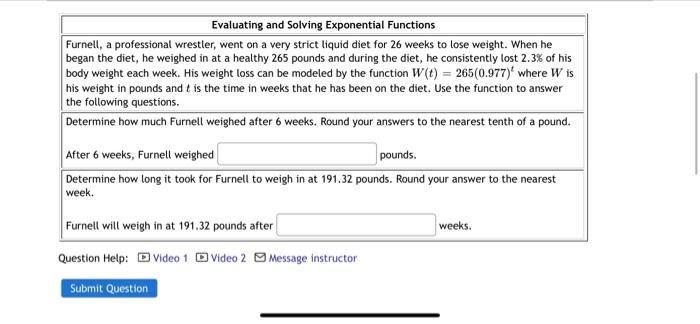 Solved Evaluating and Solving Exponential Functions Furnell, | Chegg.com