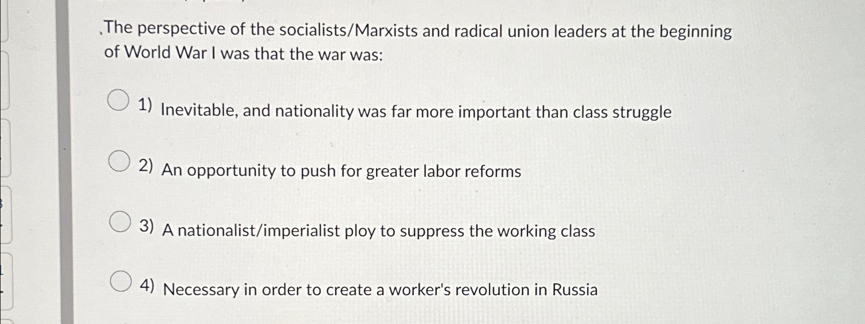 Solved The perspective of the socialists/Marxists and | Chegg.com