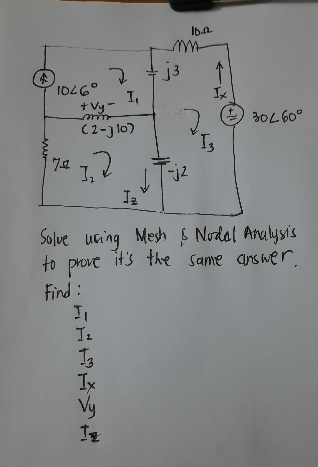 Solved solve using mesh and nodal analysis to prove its the | Chegg.com