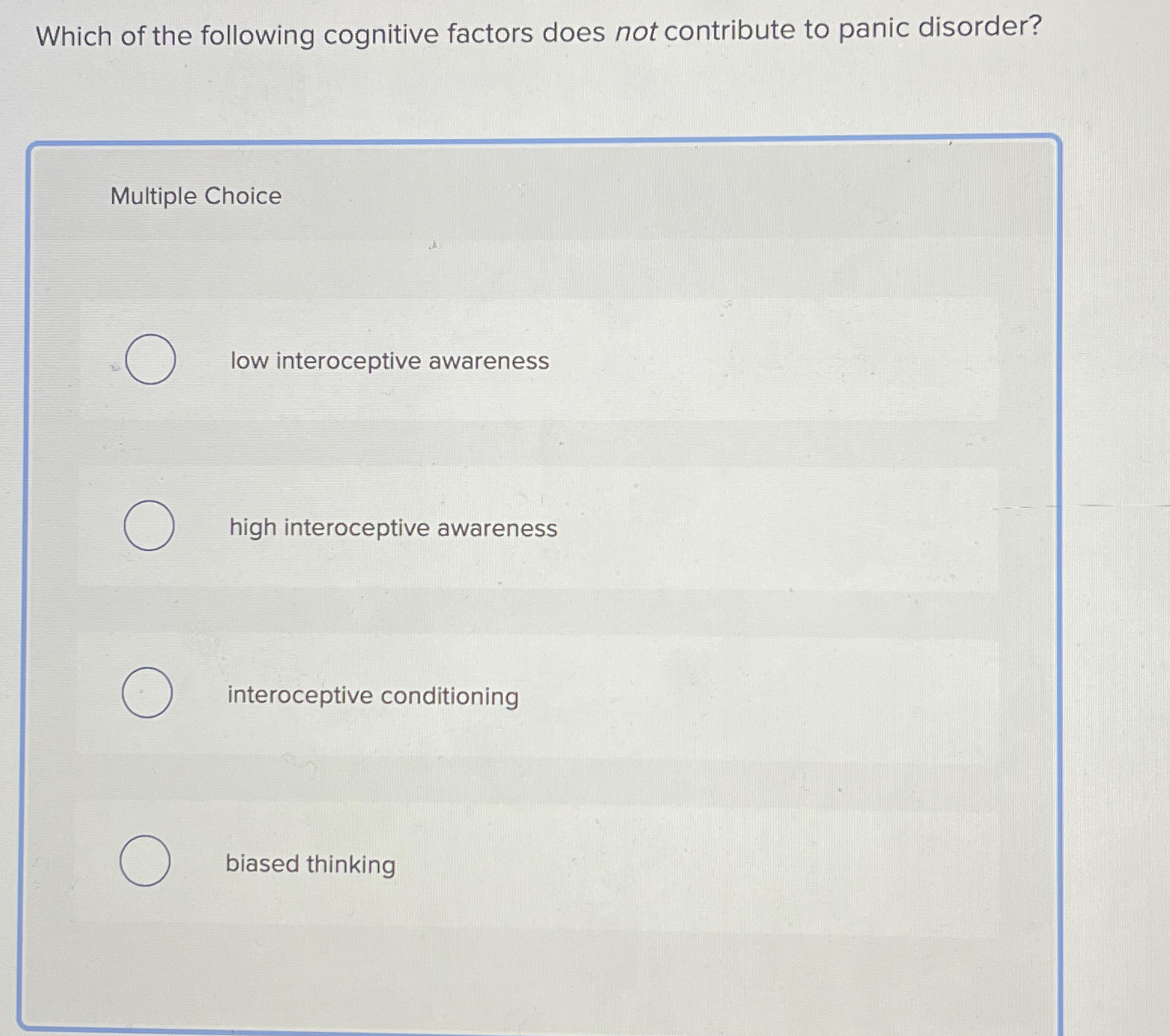 Solved Which of the following cognitive factors does not | Chegg.com