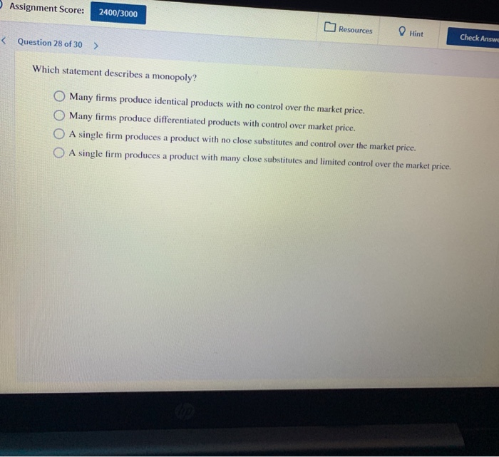 Solved Assignment Score: 2400/3000 Resources Hint