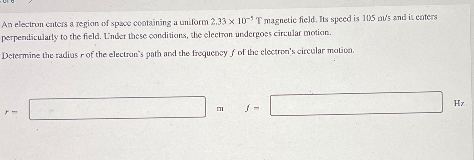 Solved An electron enters a region of space containing a | Chegg.com