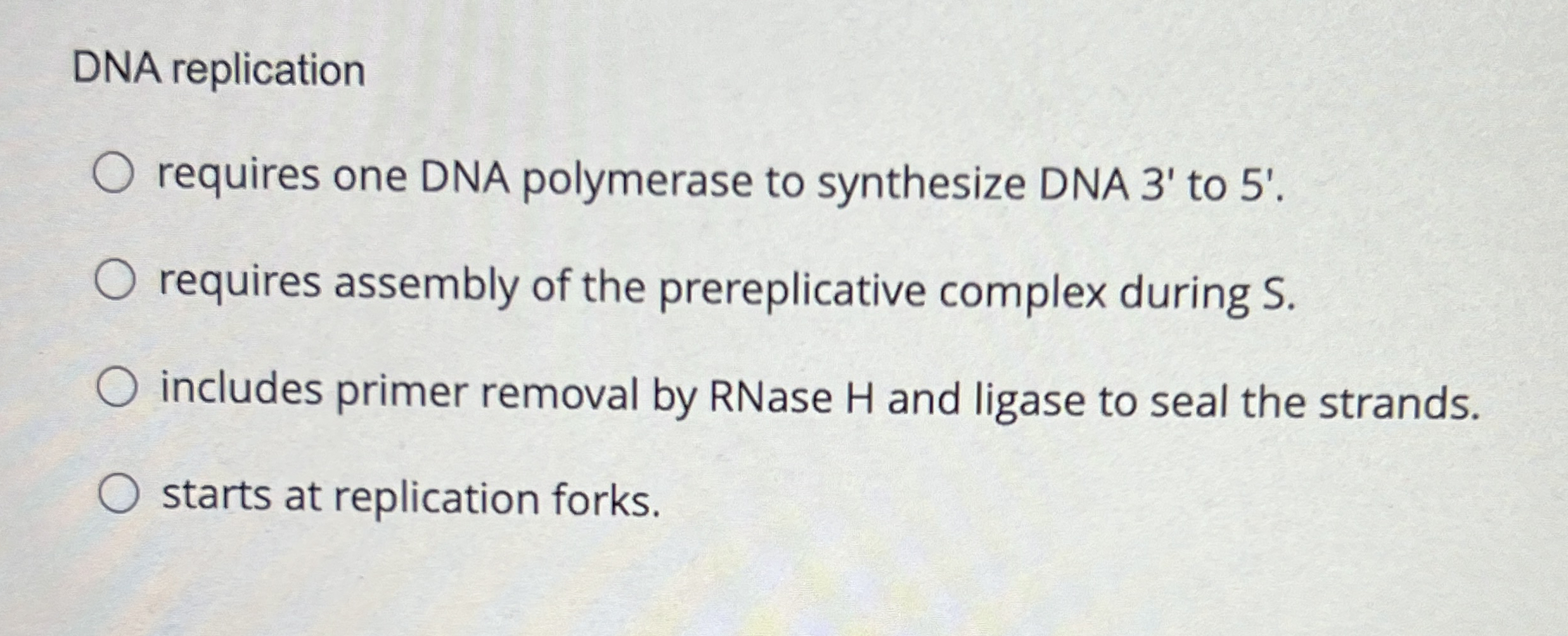 Solved DNA replicationrequires one DNA polymerase to | Chegg.com
