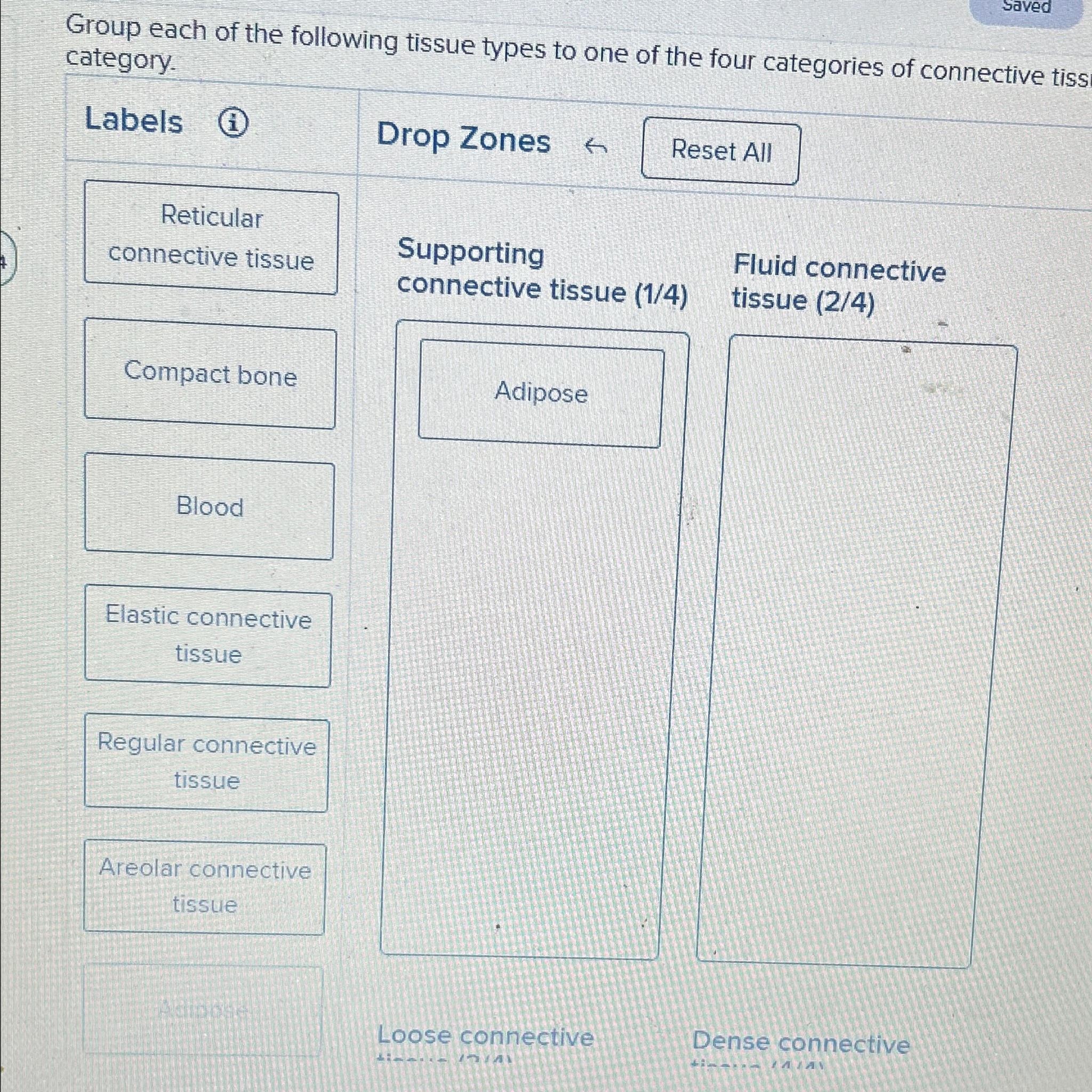 Solved Group each of the following tissue types to one of | Chegg.com