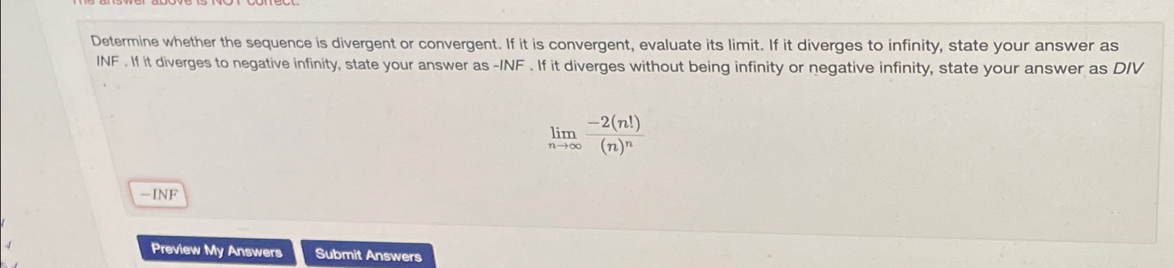 Solved Determine whether the sequence is divergent or | Chegg.com