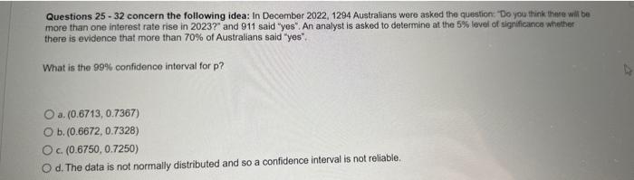 Solved Questions 25 - 32 concern the following idea: In | Chegg.com