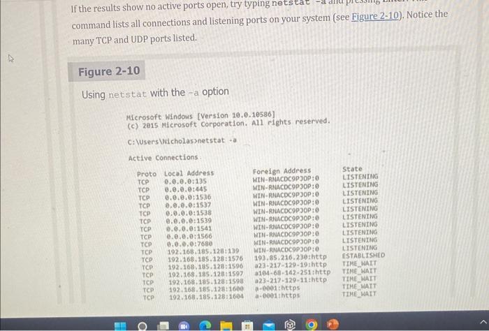 Solved Description: The POP3 service uses port 110. In this | Chegg.com