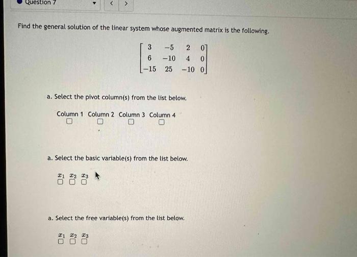 Solved Find the general solution of the linear system whose | Chegg.com