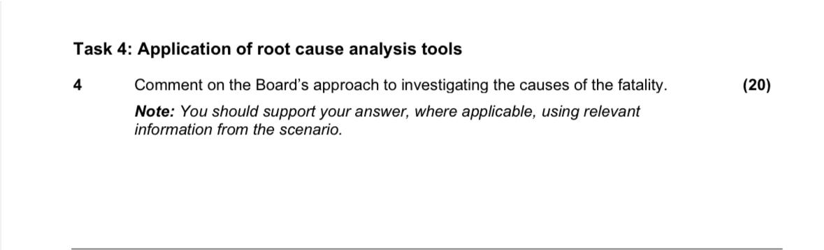 Solved Task 4: Application of root cause analysis tools4 | Chegg.com