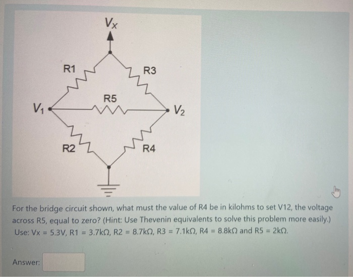 Solved R1 R3 R2 R4 For the bridge circuit shown, what must | Chegg.com