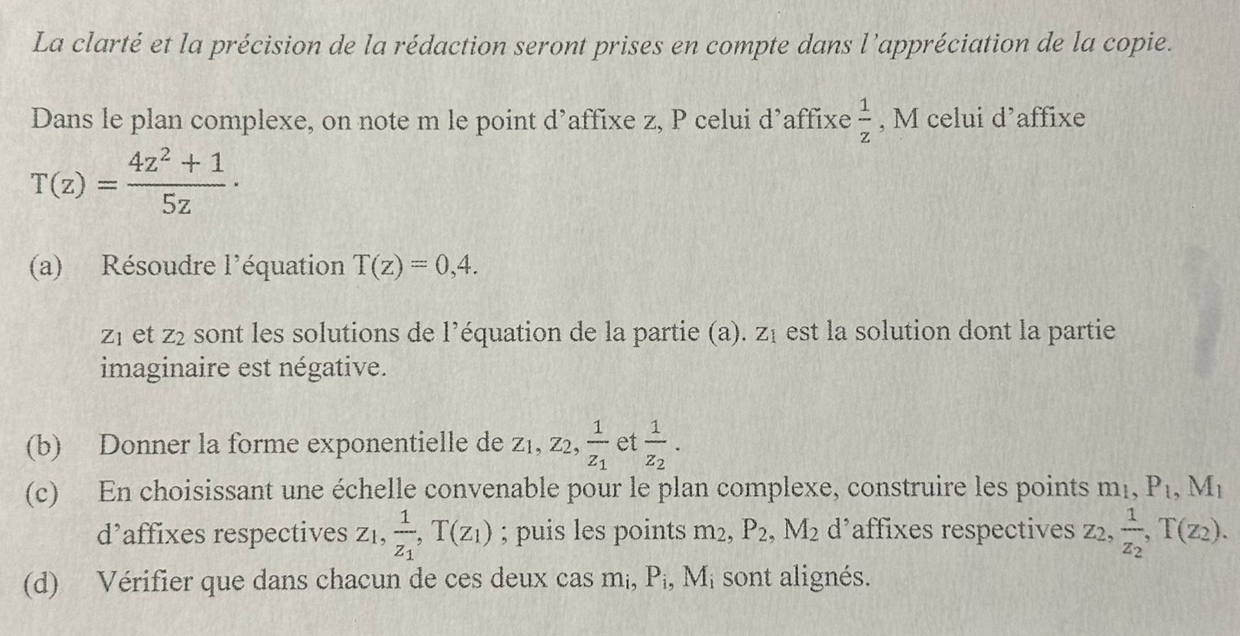 Donner moi la solution en details. La clarté ﻿et la | Chegg.com
