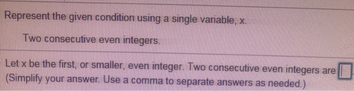 Solved Represent the given condition using a single | Chegg.com