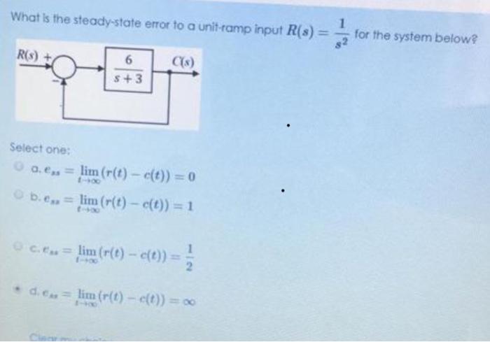 Solved What is the steady-state error to a unit-ramp input | Chegg.com