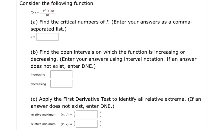 Solved Consider The Following Function F X 5x3 15x