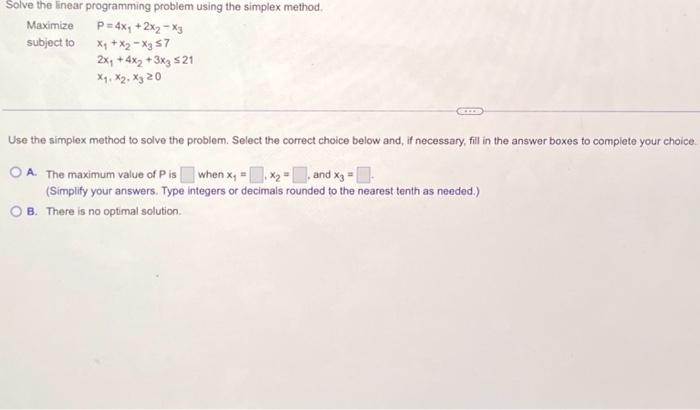 Solved Solve The Linear Programming Problem Using The