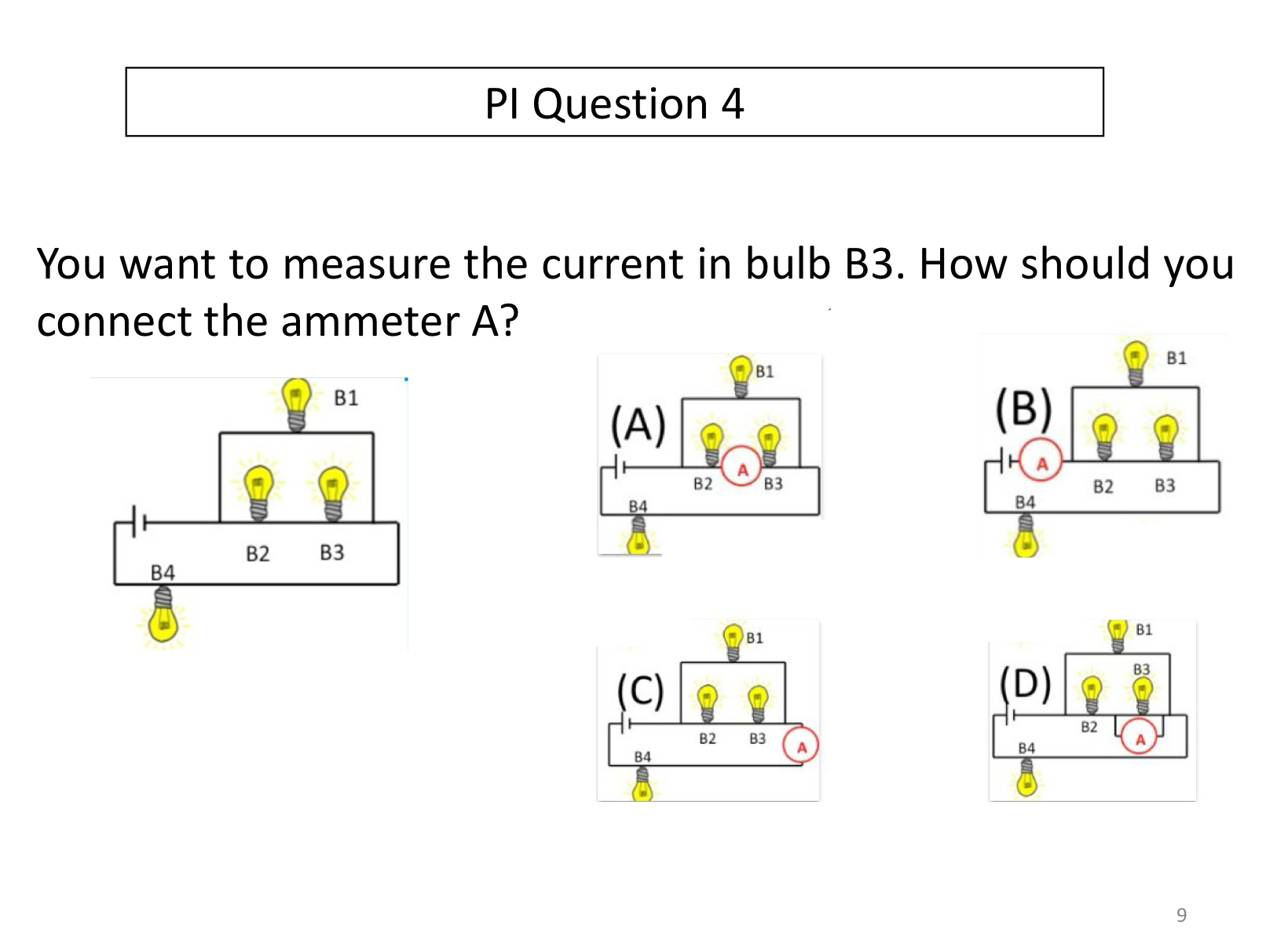 Solved PI Question 4You want to measure the current in bulb | Chegg.com