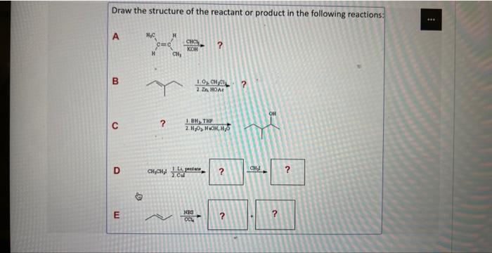 [solved] Draw The Structure Of The Reactant Or Product In