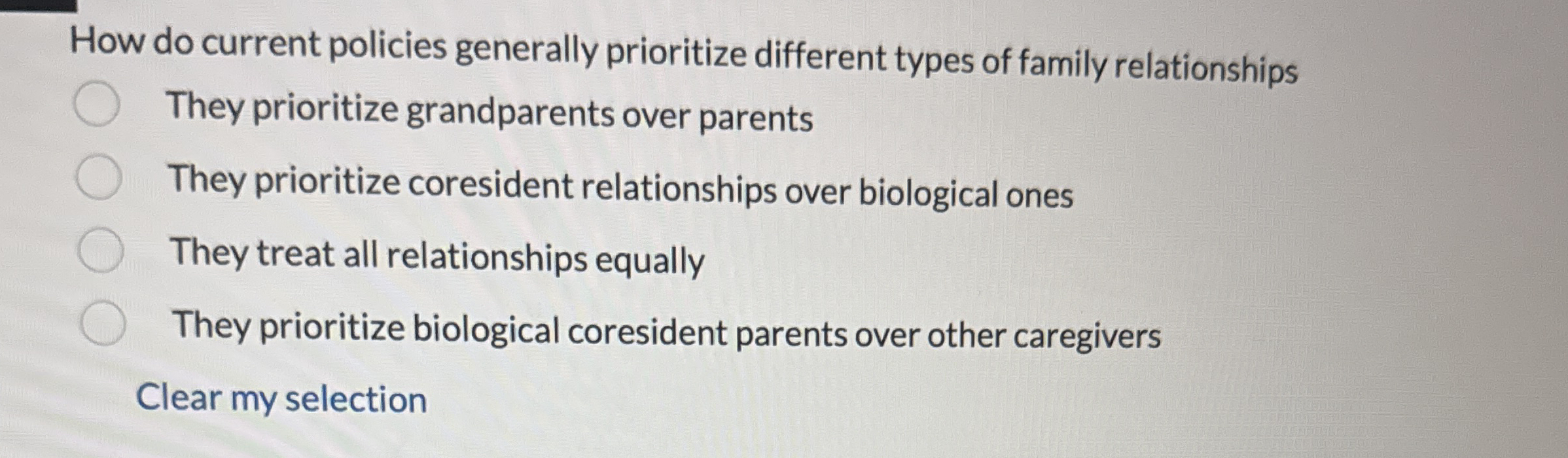Solved How do current policies generally prioritize | Chegg.com