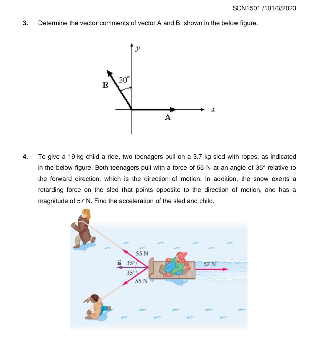 Solved Determine the vector comments of vector A and B, | Chegg.com