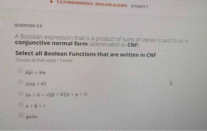 Solved Question 23 Which Of The Following Boolean 2498
