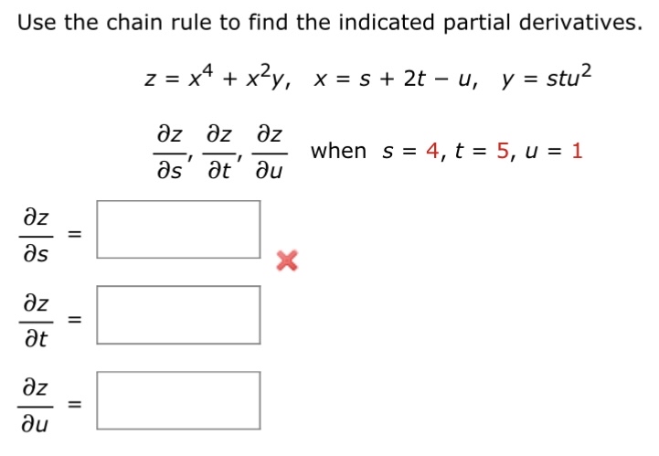 Solved Use the chain rule to find the indicated partial | Chegg.com