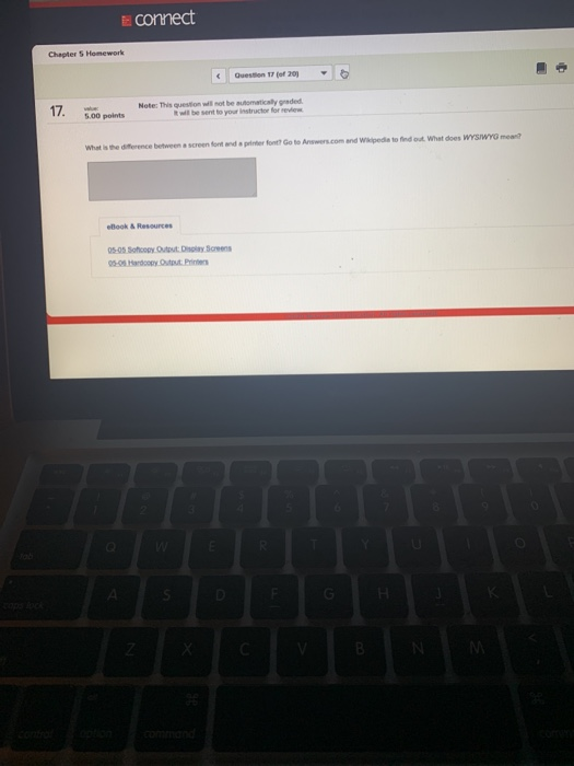 Solved E connect Chapter 5 Homework Question 17 of 201 17. | Chegg.com