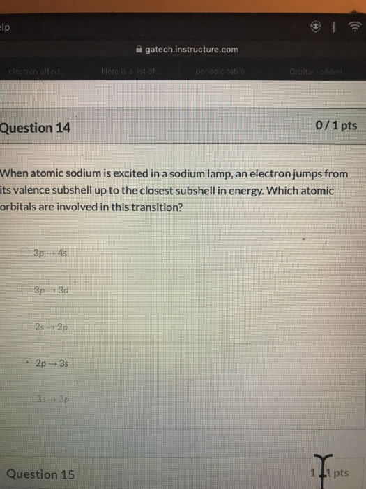 Solved elp gatech.instructure.com clectron affint. Here is | Chegg.com
