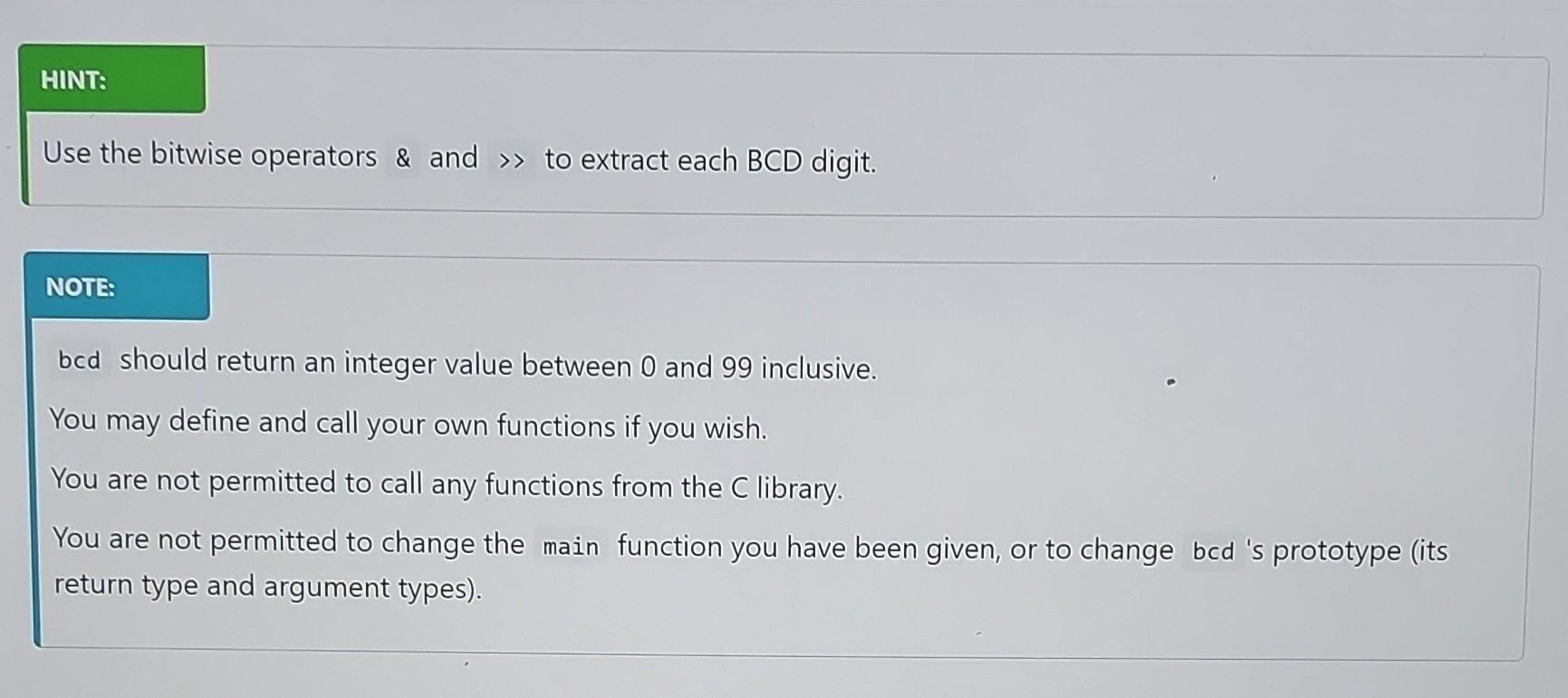 Solved EXERCISE - INDIVIDUAL: Convert a 2 digit BCD Value to | Chegg.com
