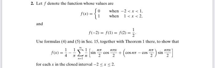 Solved 2. Let f denote the function whose values are so fo | Chegg.com