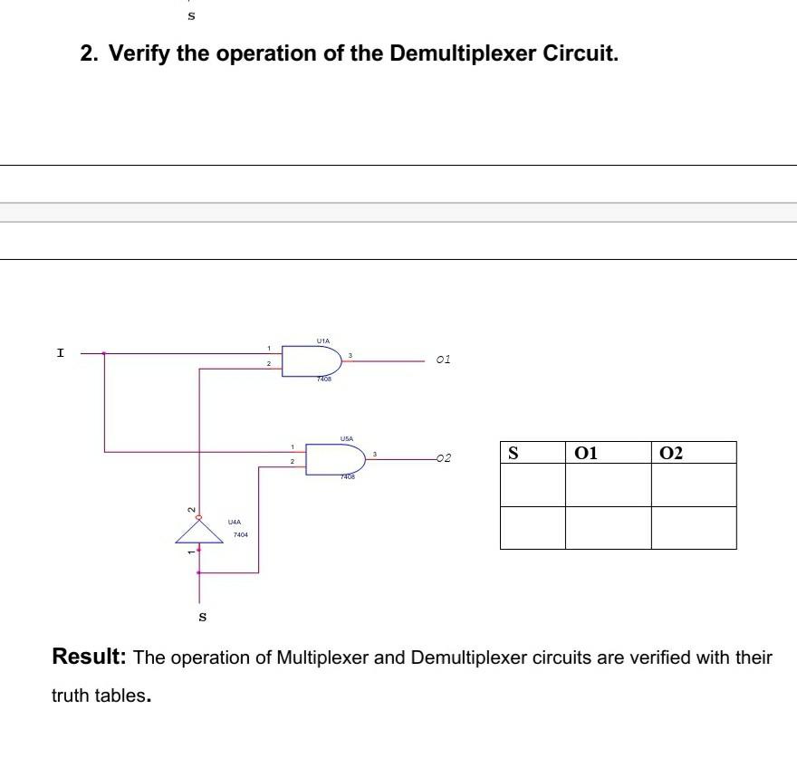 Solved EXPERIMENT NO. 6 MULTIPLEXER AND DEMULTIPLEXER | Chegg.com