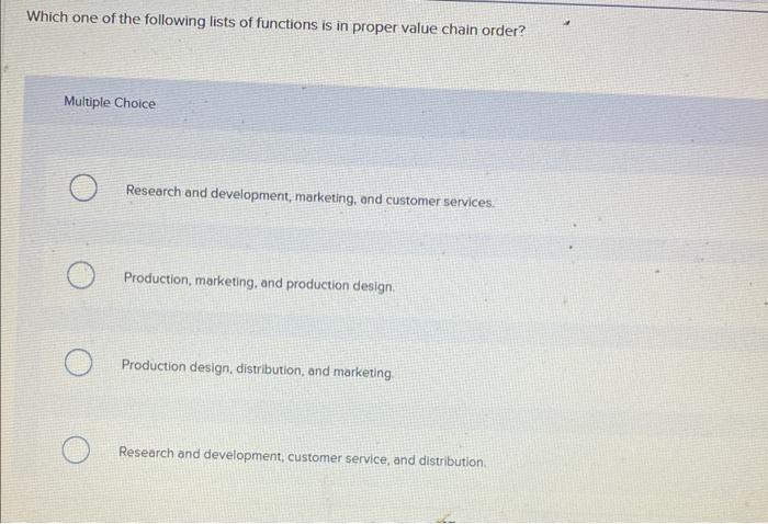 Solved Which one of the following lists of functions is in | Chegg.com