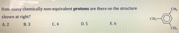 Solved CHE How many chemically non-equivalent protons are | Chegg.com