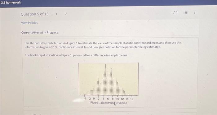 Solved Use the bootstrap distributions in Figure 1 to | Chegg.com
