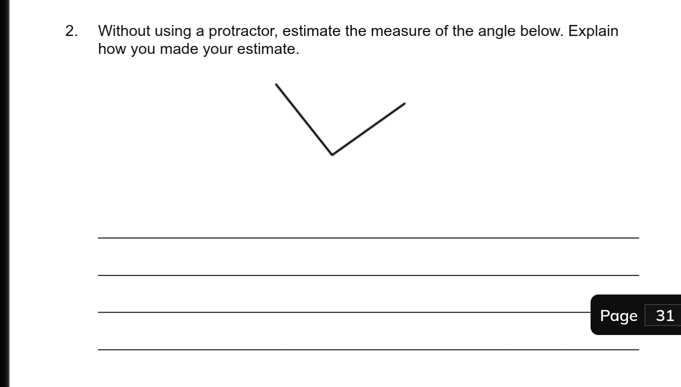 Solved Without using a protractor, estimate the measure of | Chegg.com