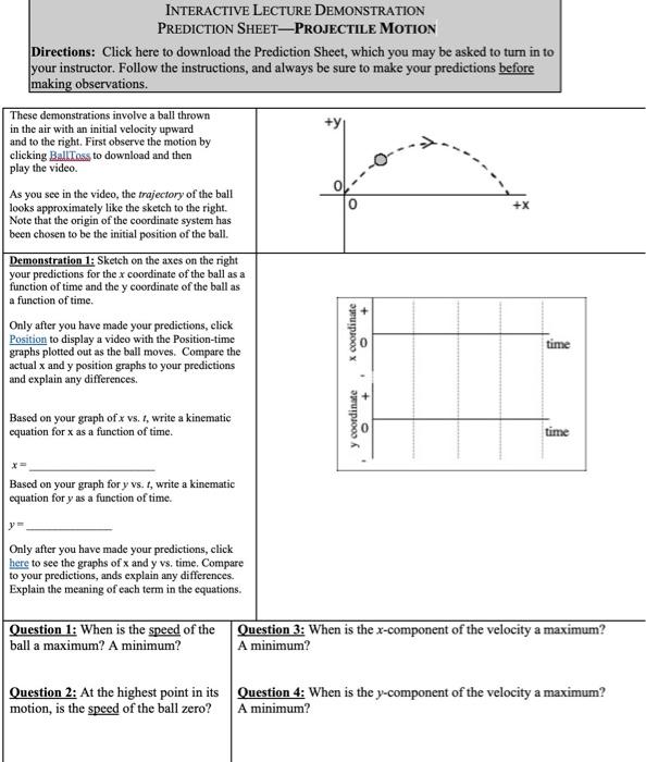 Solved INTERACTIVE LECTURE DEMONSTRATION Prediction | Chegg.com