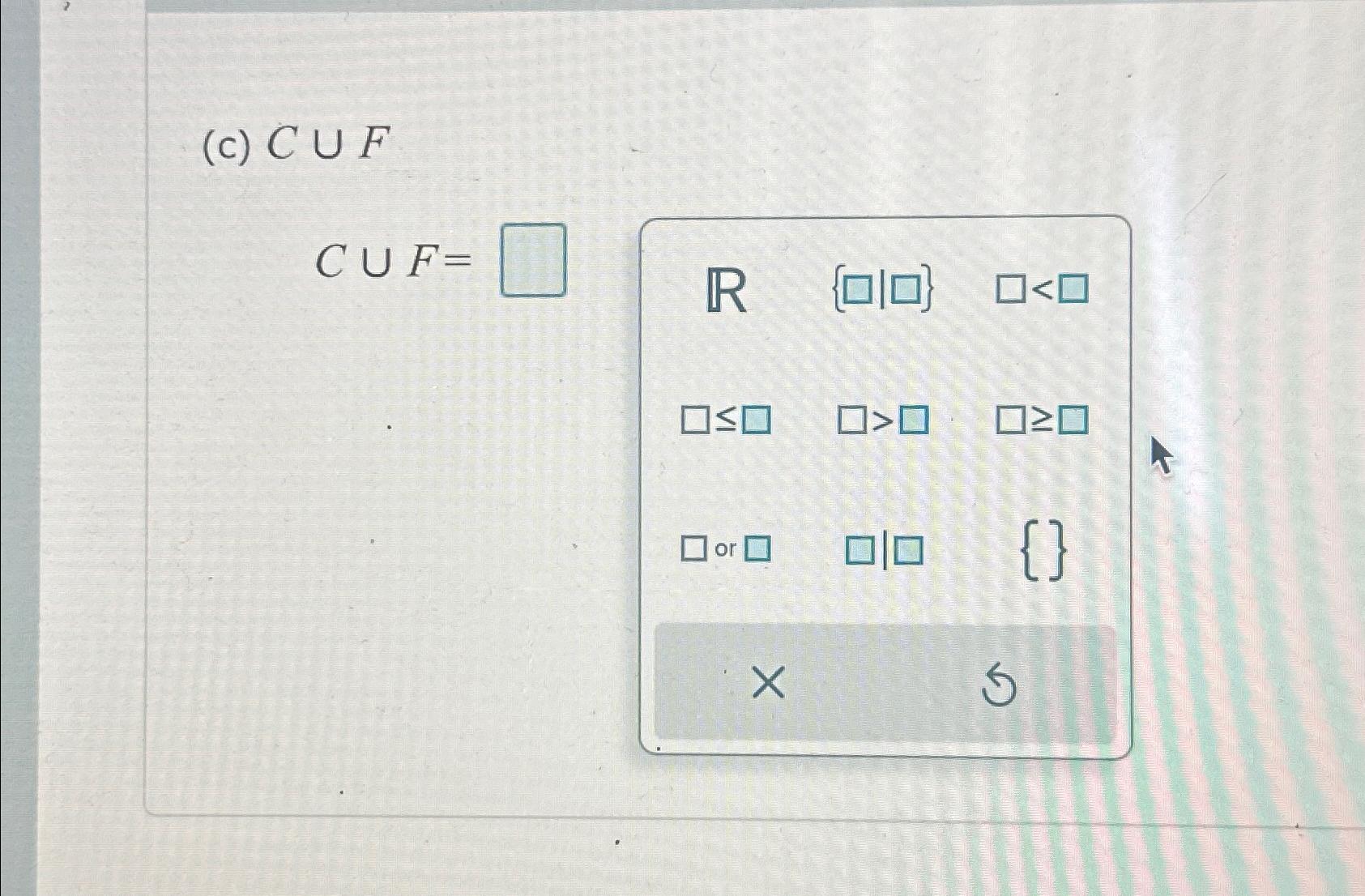 Solved Refer to sets C,D, ﻿and F ﻿and find the union or | Chegg.com
