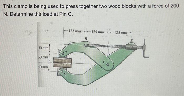 Solved This clamp is being used to press together two wood | Chegg.com
