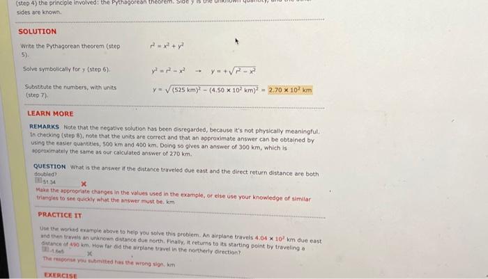 Solved sides are knowi. SOUUTION Write the Pythagorean | Chegg.com