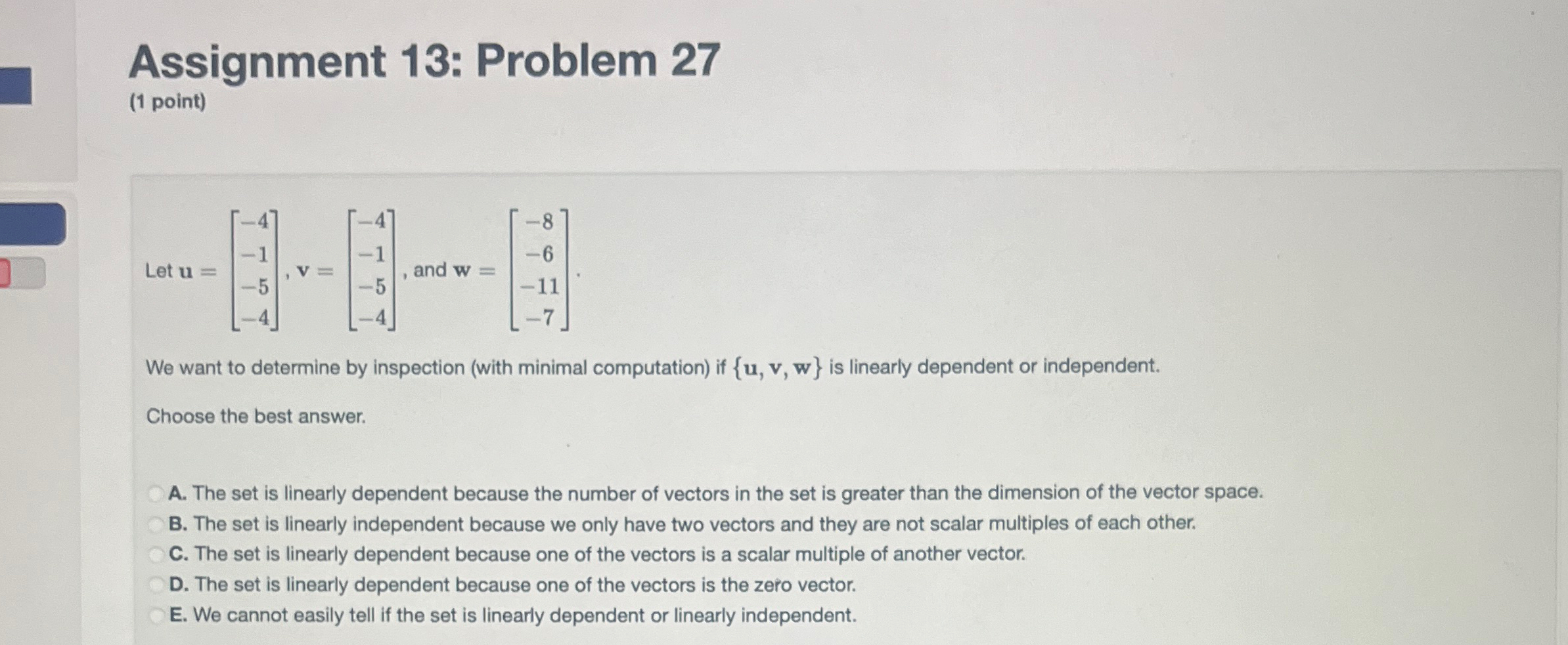 Solved Assignment 13: Problem 27(1 ﻿point)Let | Chegg.com