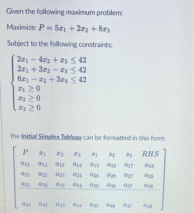 Solved Given the following maximum problem: Maximize: | Chegg.com