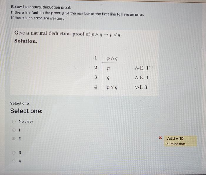 Solved Below is a natural deduction proof. If there is a | Chegg.com