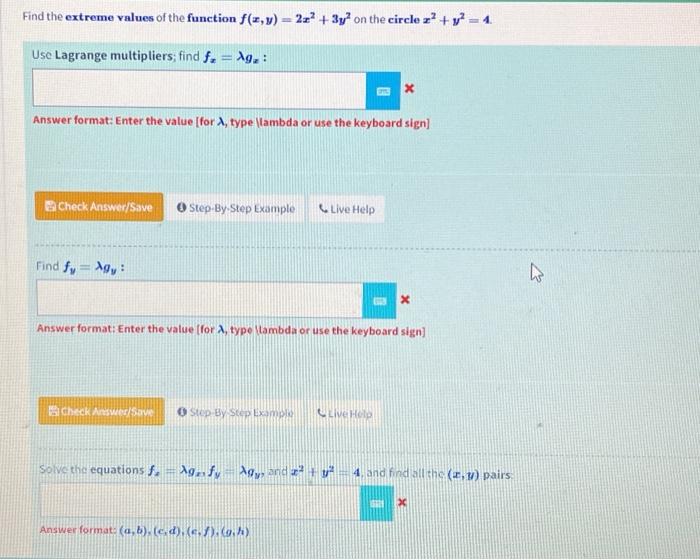 Solved Find the extreme values of the function | Chegg.com
